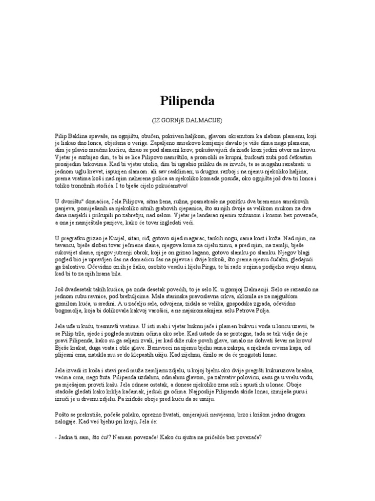 Simo Matavulj - Pilipenda | PDF