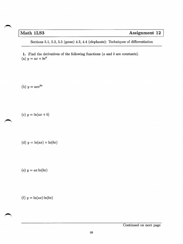 Math 1LS3 - A12 | PDF