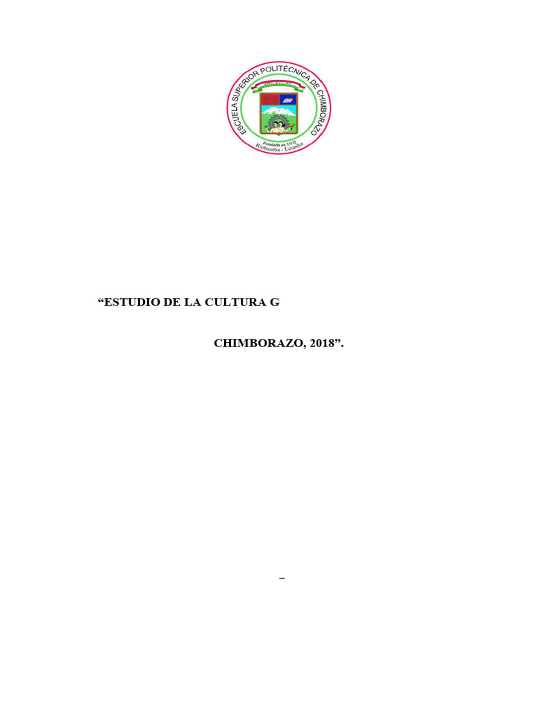 Estudio de La Cultura Gastronómica de La Etnia Puruhá Del Cantón Colta ...