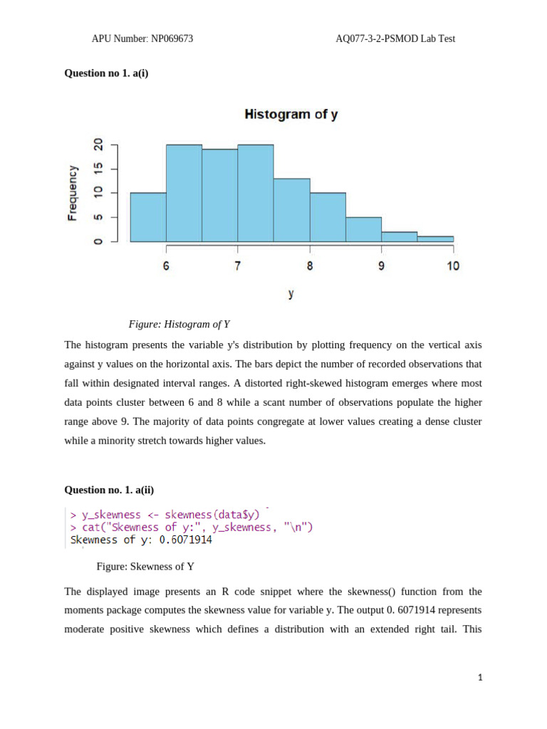 np069673-AQ077-3-2-PSMOD-LabTest | PDF | Statistical Analysis ...