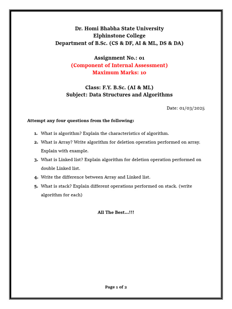 AI & ML - Assignment 1 - DSA & IAI | PDF