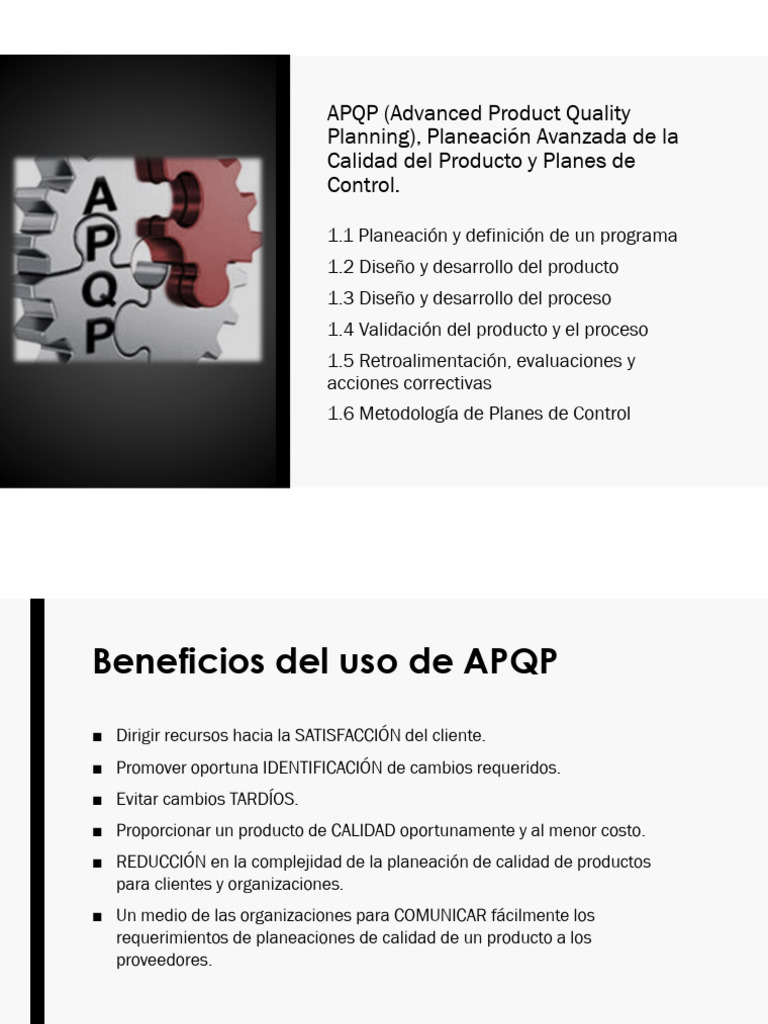 APQP | PDF | Calidad (comercial) | Planificación