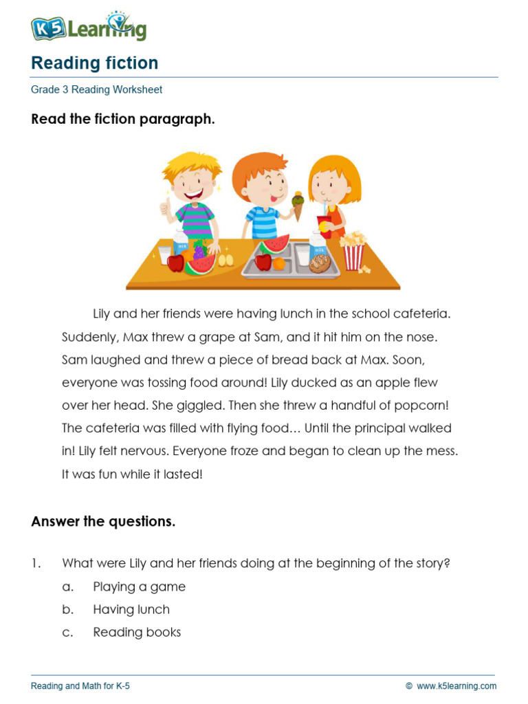 Grade 3 Reading Fiction Paragraphs Rzs | PDF