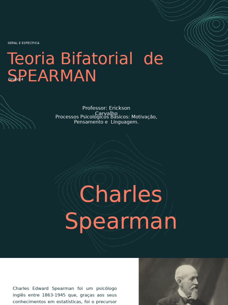 Teoria Bifatorial de SPEARMAN | PDF | Física | Inteligência