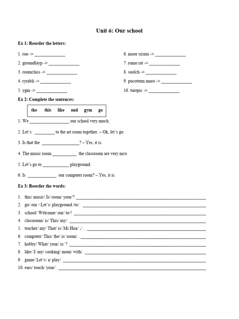 Grade 3 Global - Unit 6 - PG 1 | PDF