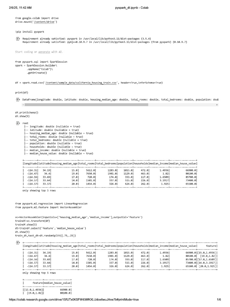 Pyspark - DT - Ipynb - Colab | PDF