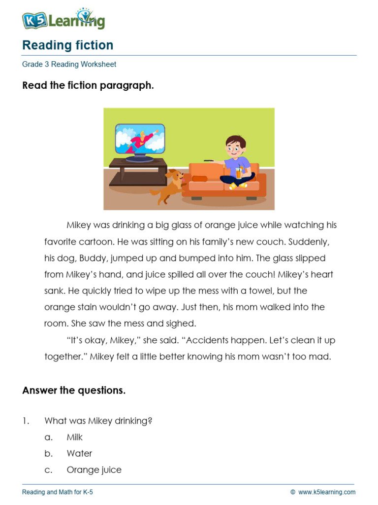 Grade 3 Reading Fiction Paragraphs LCT | PDF