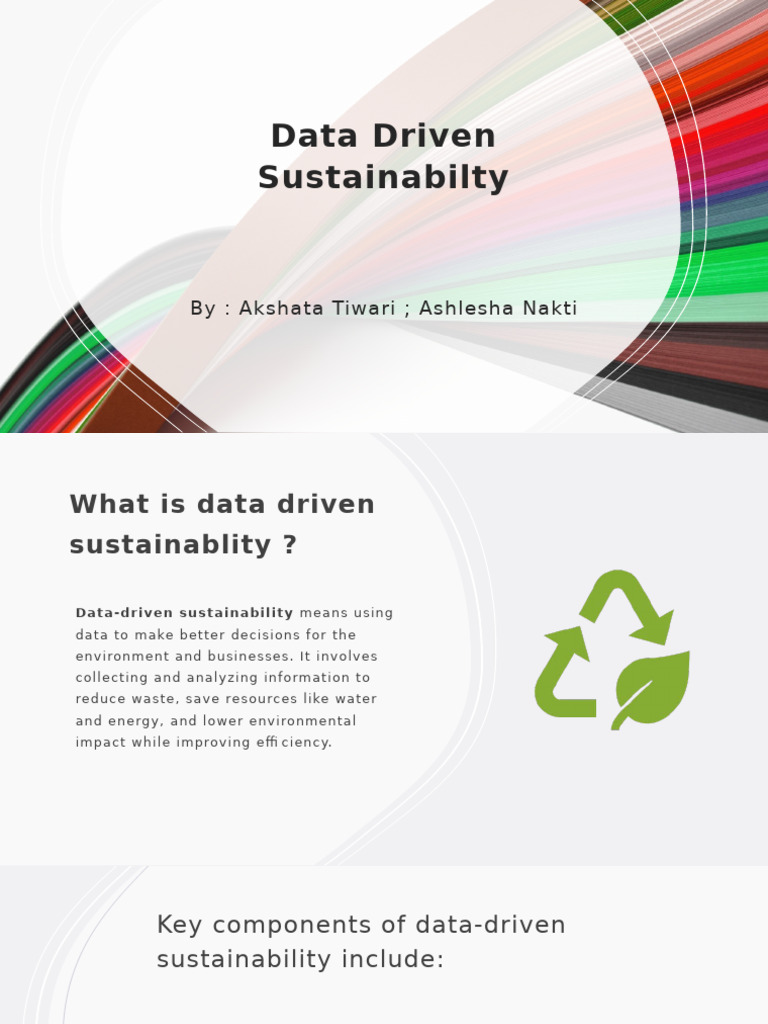 Data Driven sustainabilty | PDF | Sustainability | Environmental Social ...