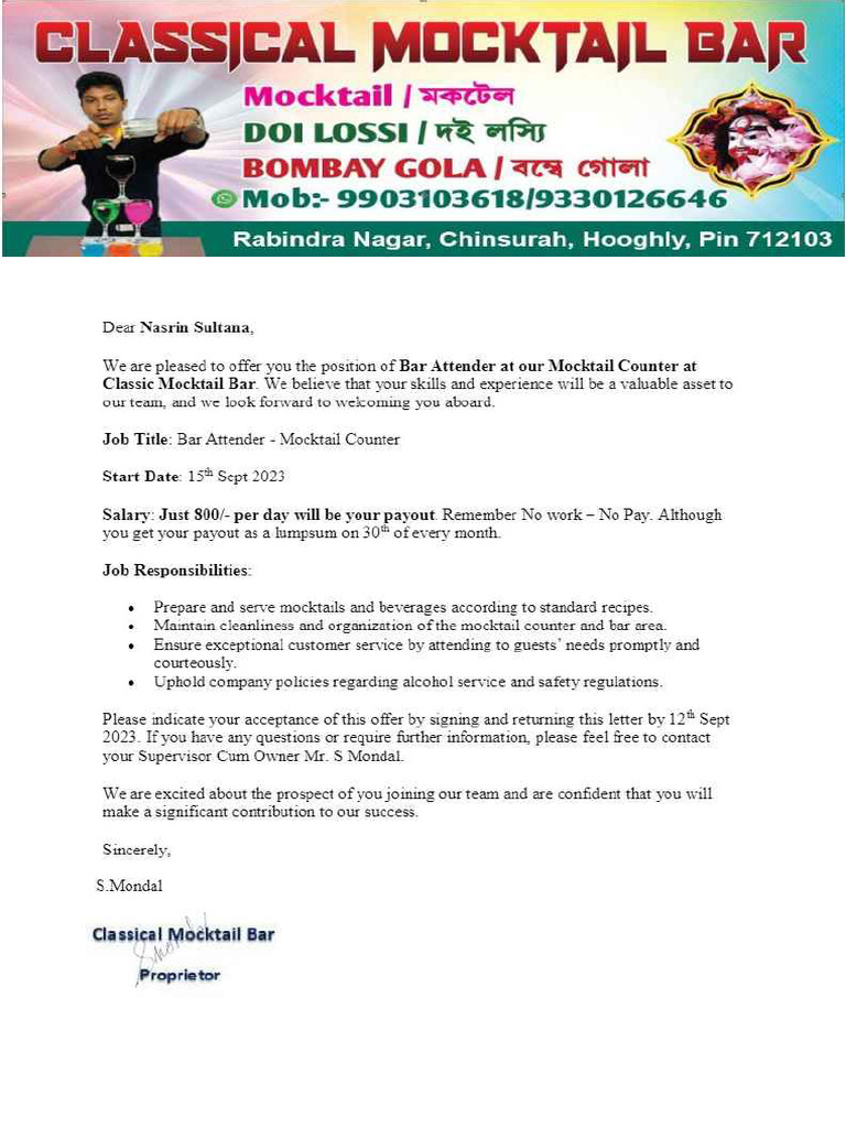 Classic Mocktail Bar | PDF