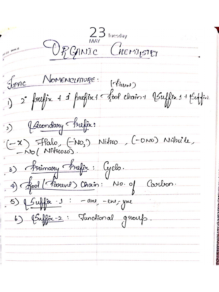 Organic Chemistry Jee Notes | PDF