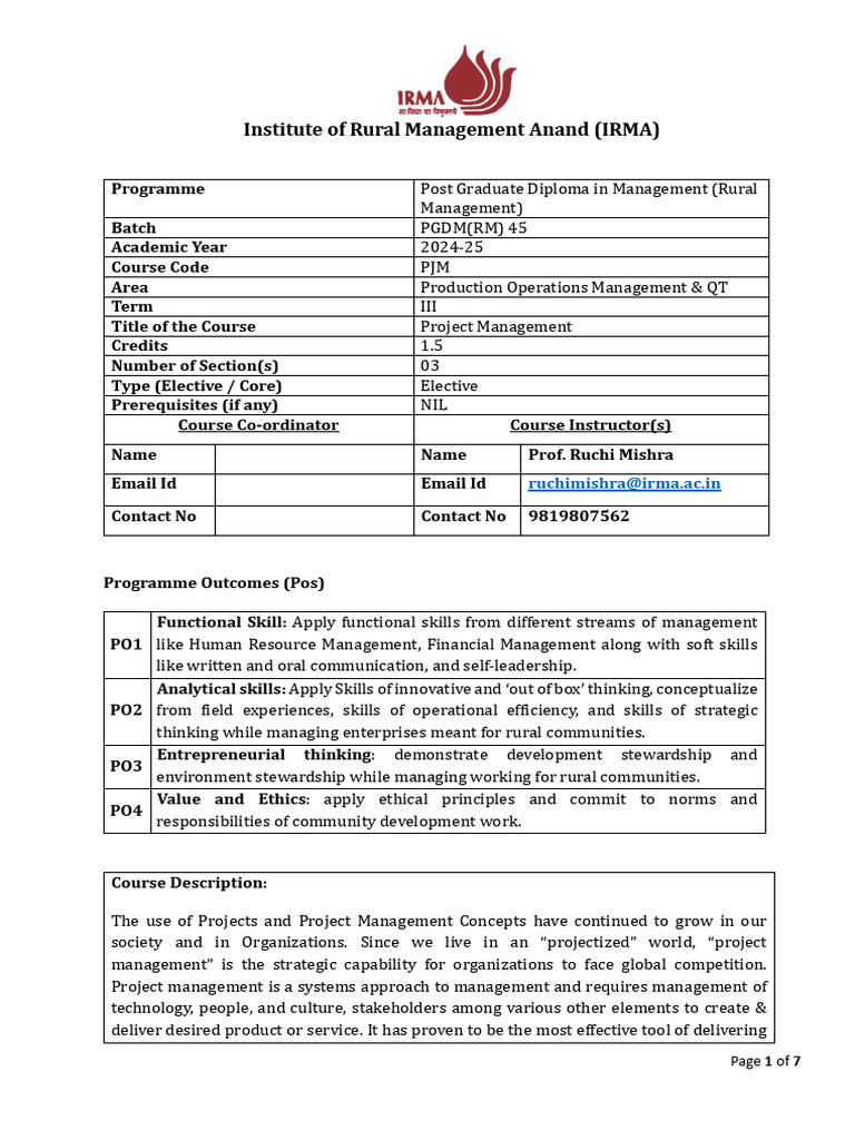 PJM - Project Management | PDF | Project Management | Business