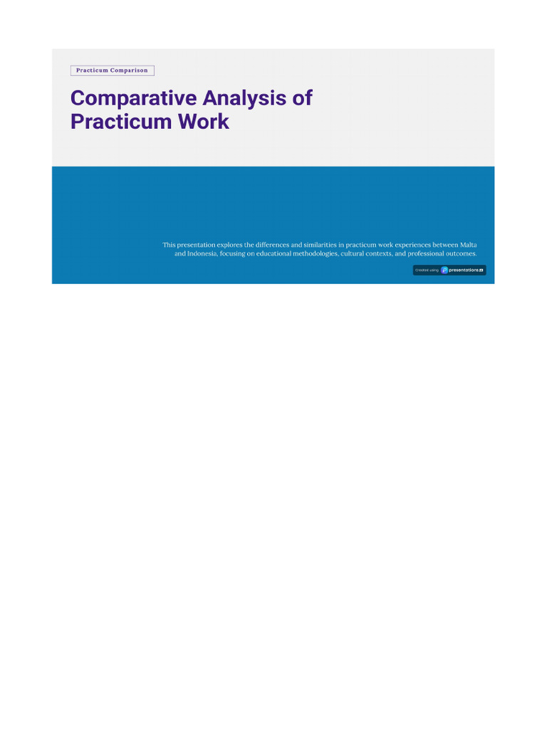 Practicum Work | PDF