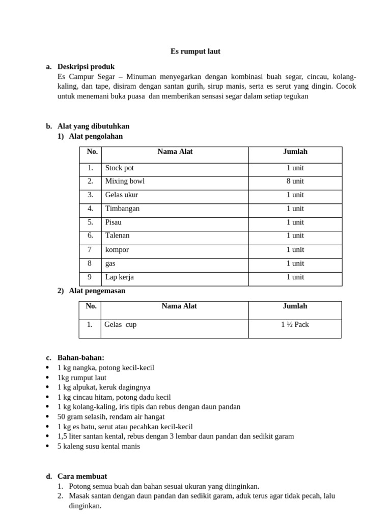 Es Rumput Laut | PDF