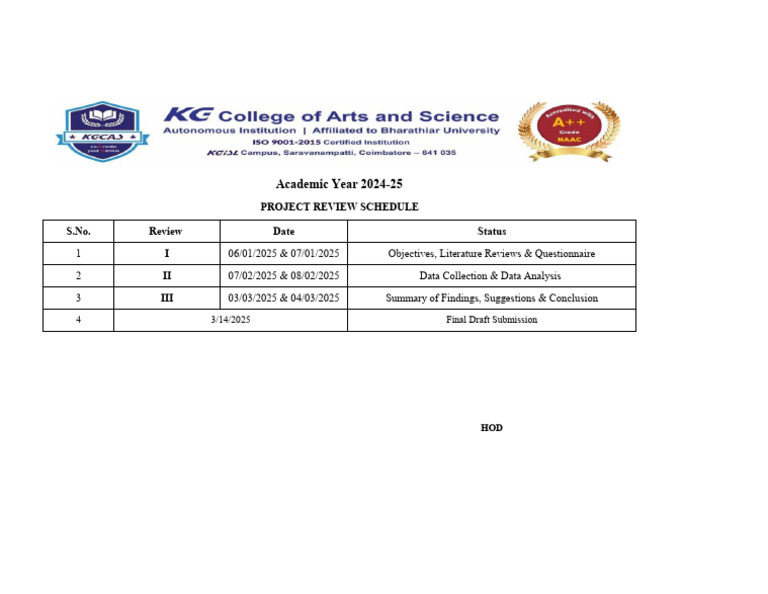 Project - Schedule 2023 Batch | PDF