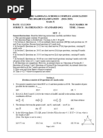 Class X Mathematics Sample Paper 2025 | PDF | Circle | Sphere