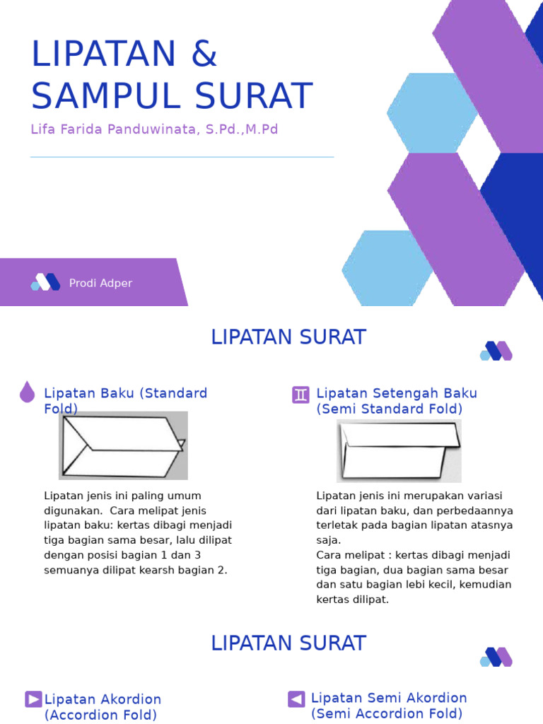 Jenis-Jenis Lipatan Surat dan Cara Membuatnya | PDF