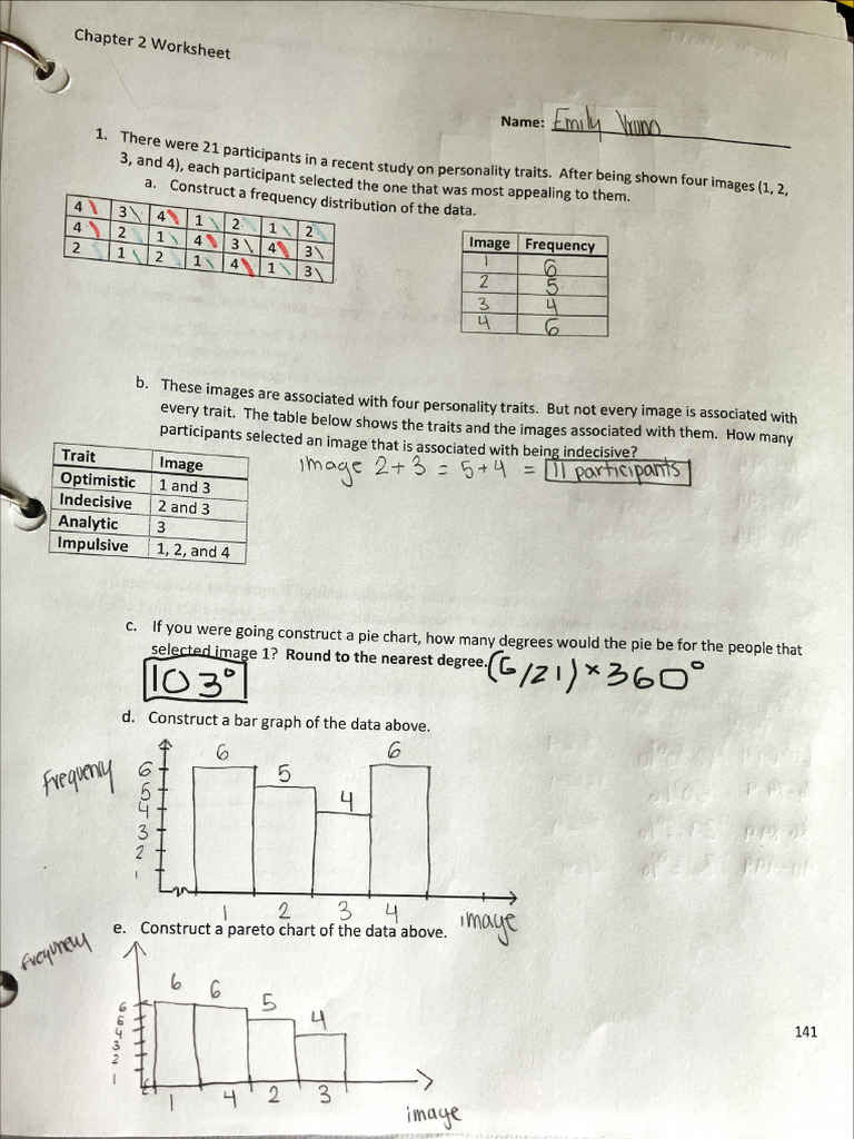 Stats chap 2 worksheet | PDF