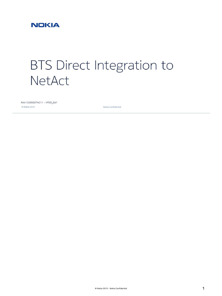 Direct Integration of BTS with NetAct | PDF | Lte (Telecommunication ...