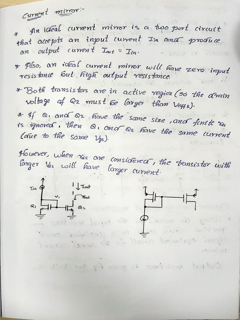 Current mirrors - AEC unit 3 | PDF | Electricity | Manufactured Goods