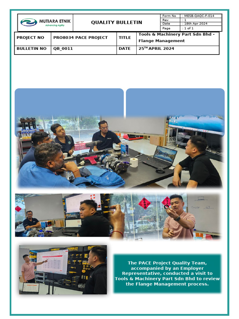 QUALITY BULLETIN - 25 April 2024 - Tools & Machinery Part SDN BHD ...