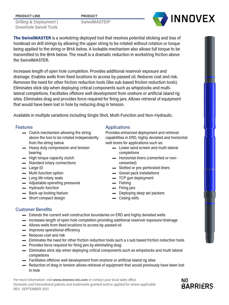SwivelMASTER One Pager | PDF | Mechanical Engineering