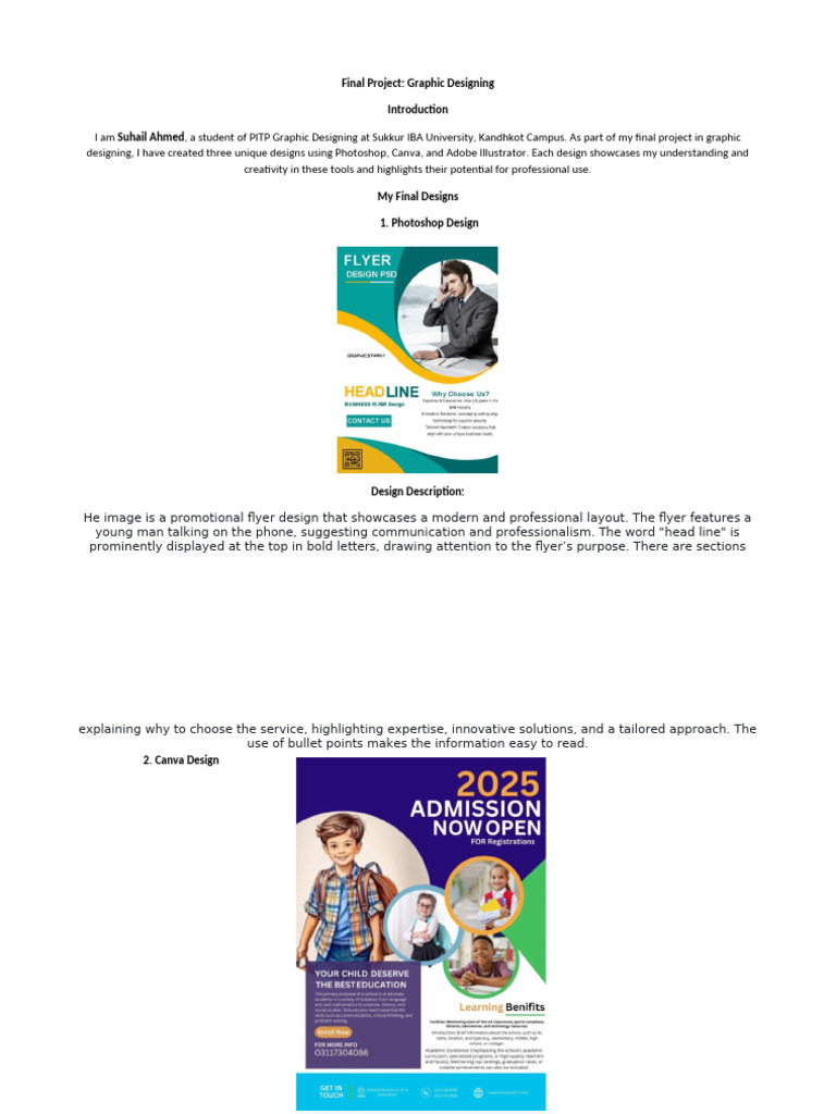 Final Project Suhail Ahmed | PDF | Adobe Photoshop | Logos