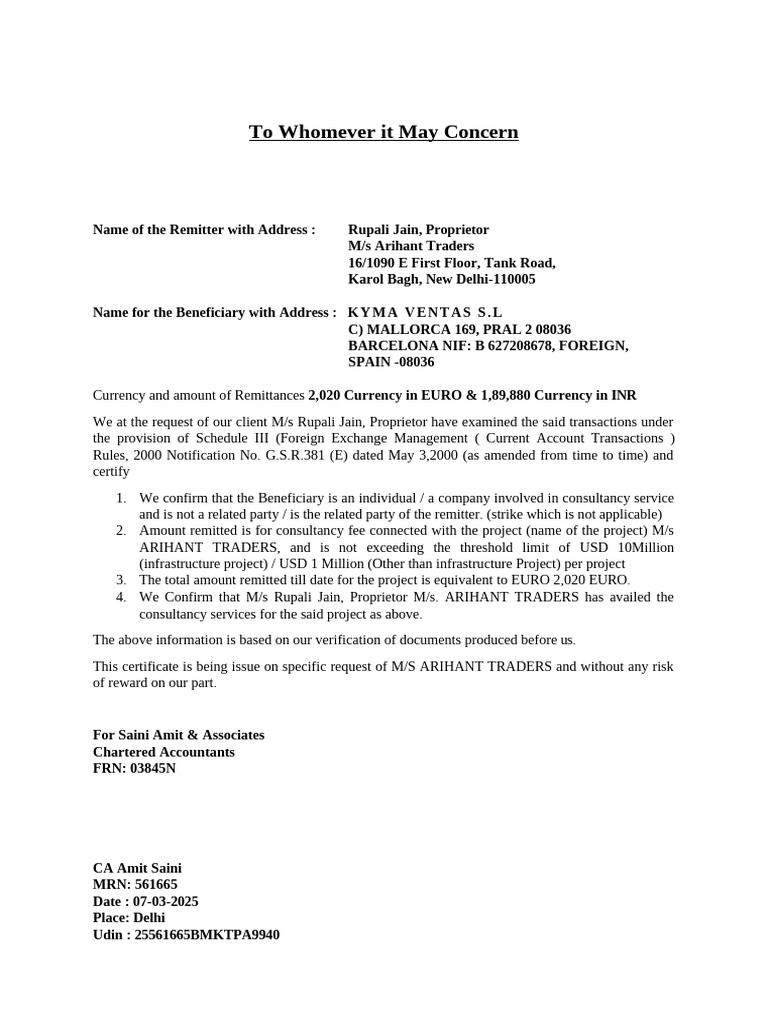 To Whomever It May Concern | PDF