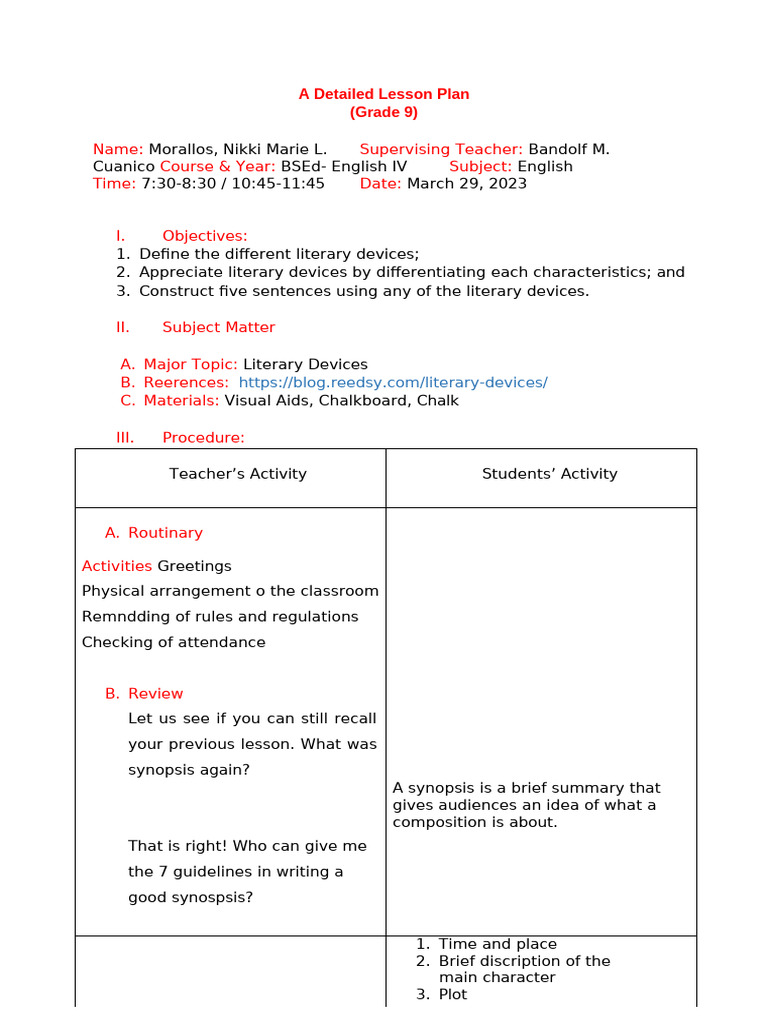 English 9 | PDF | Metaphor