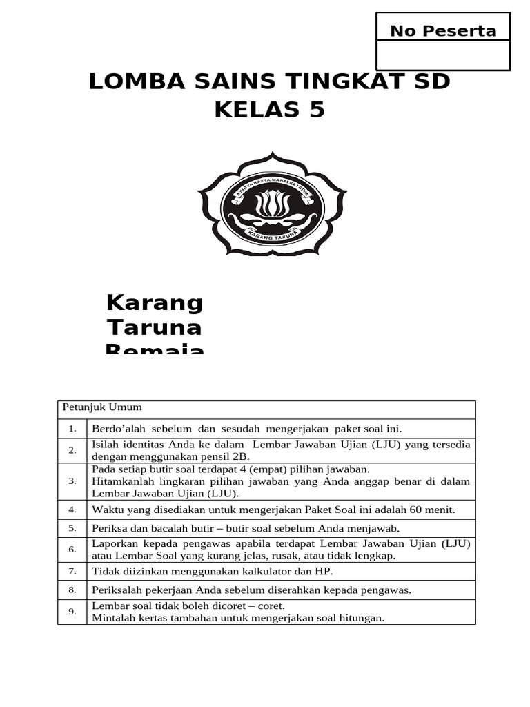 Cover Lomba Sains 5 | PDF