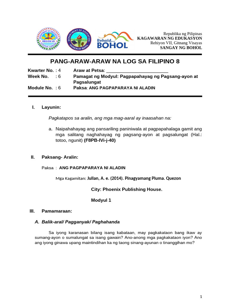 Fil.8 - Q4 - Week 6 | PDF