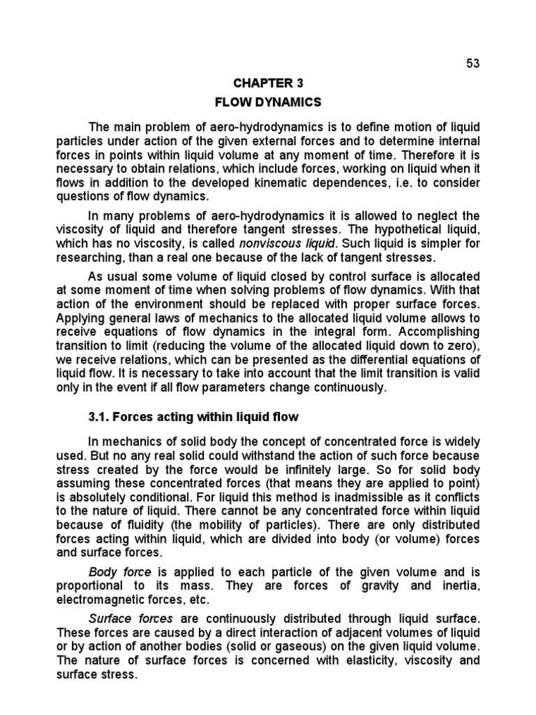 Chapter3 Fluid Dynamics | PDF | Fluid Dynamics | Viscosity