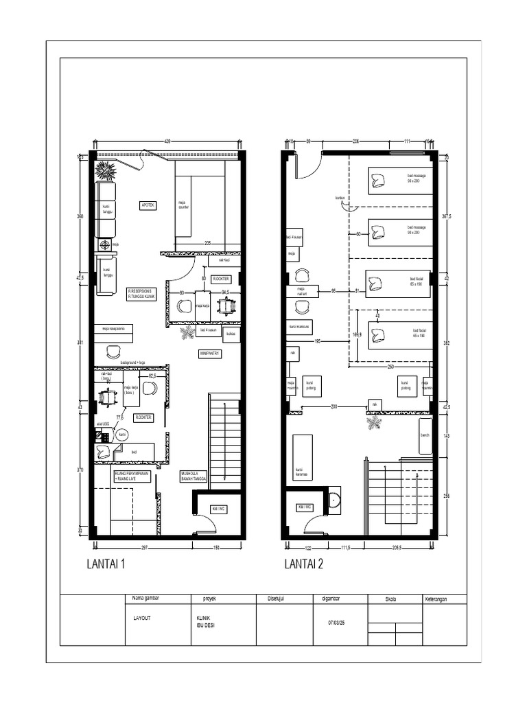Layout Klinik Ibu Desi | PDF