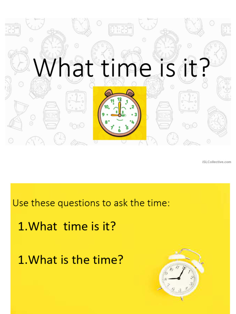Asking and Telling The Time | PDF