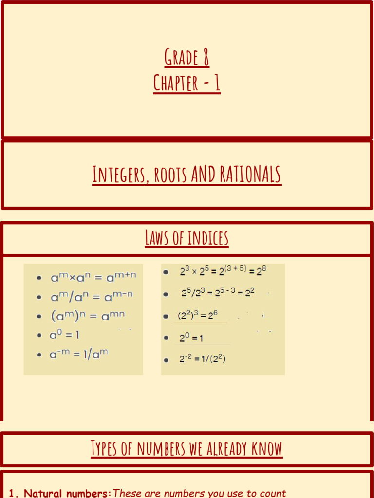 Ch 1 Indices, roots and rational numbers | PDF