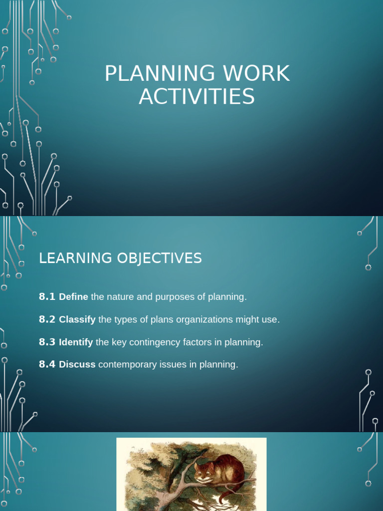 Planning Work Activities | PDF | Goal | Sustainability