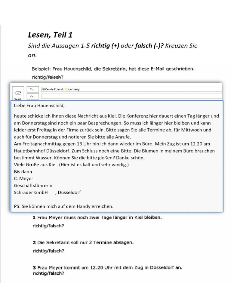 Lesen A1 Set 2 | PDF