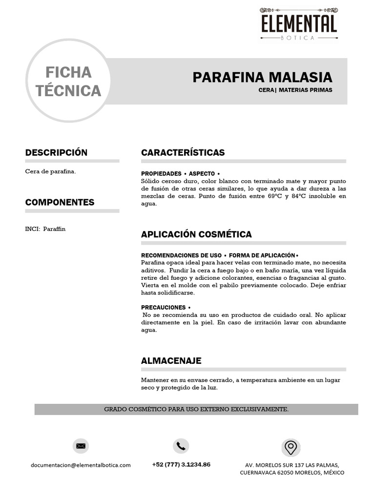 Parafina Malasia | PDF