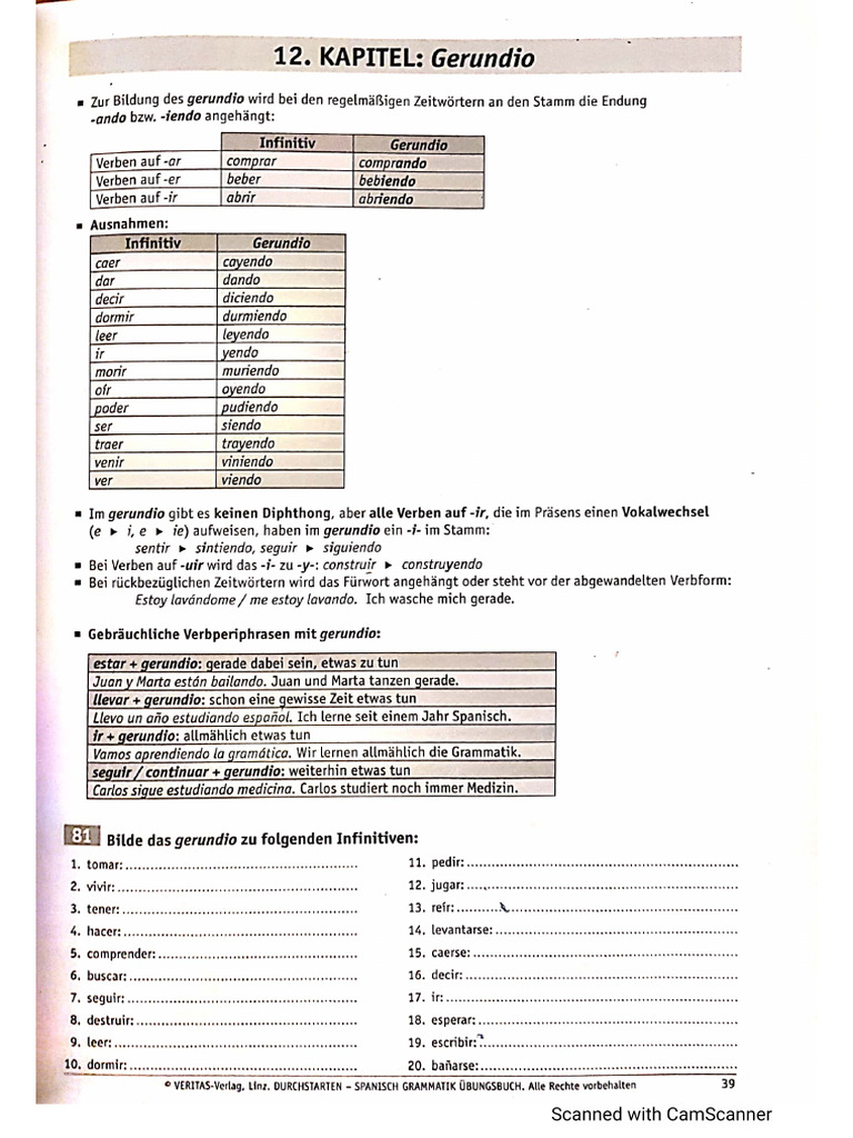 Kapitel 12 Gerundio | PDF