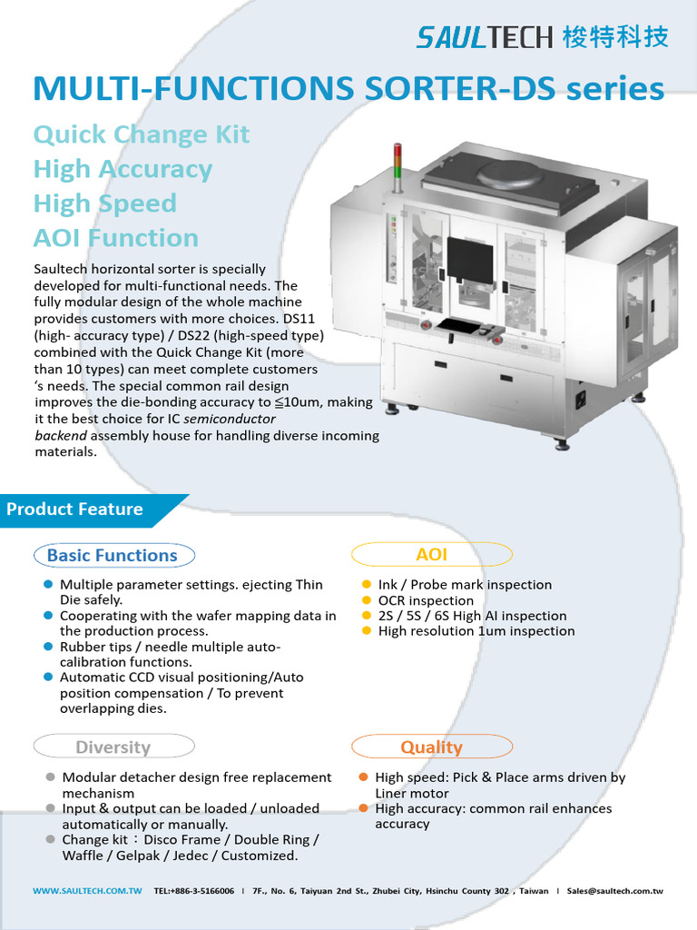 MULTI-FUNCTIONS SORTER-DS Series - en | PDF