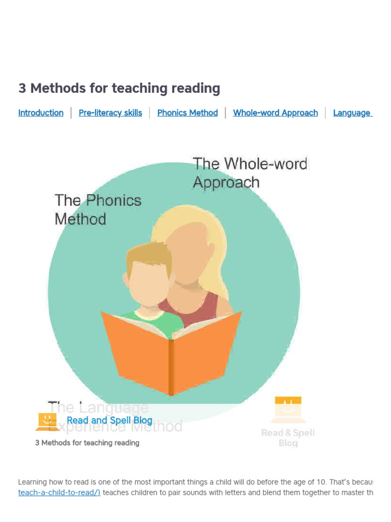 3 Methods of Teaching Reading To Children | PDF | Phonics | Dyslexia