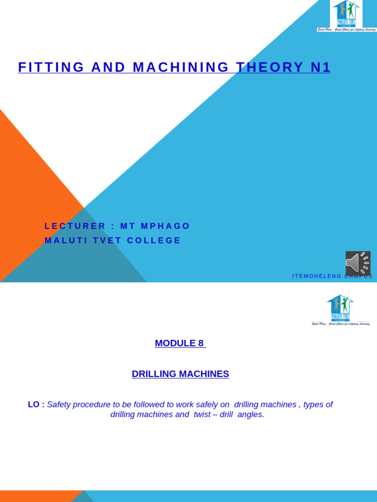 N1 Fitting Turning Theory Module 8 | PDF | Drill | Drilling