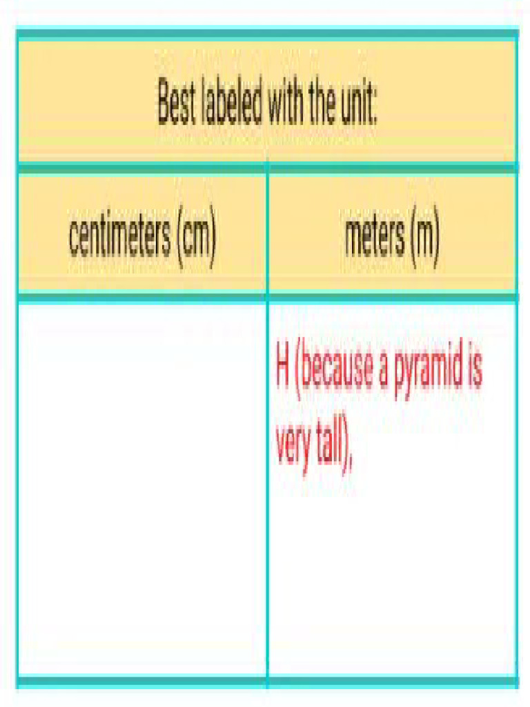 Meter and Centimeter Column | PDF
