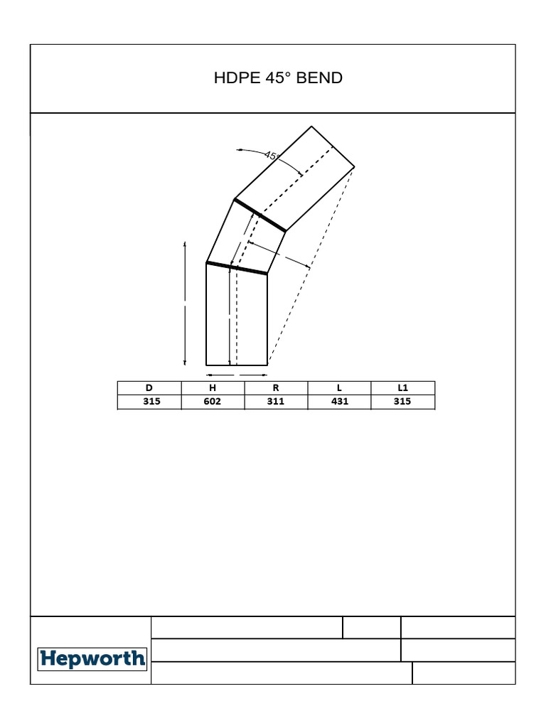HDPE Fabricated Fittings Dimensions | PDF