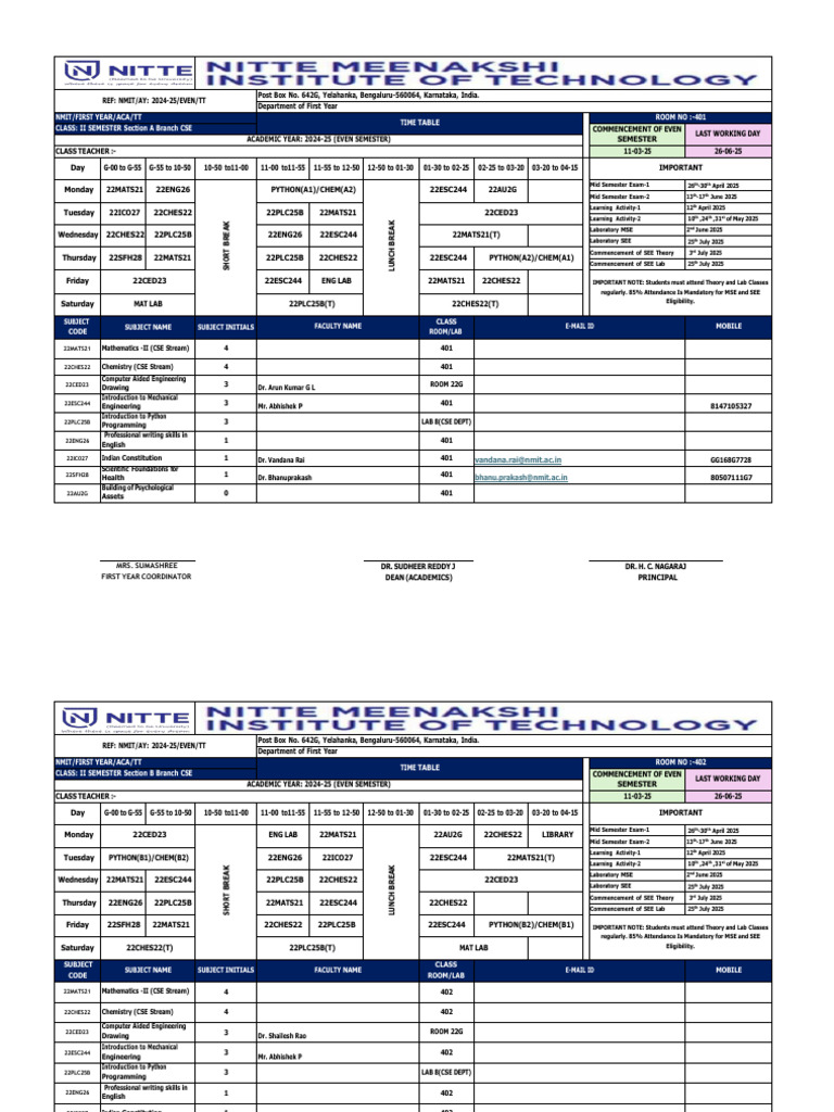 Second Sem TT | PDF | Academic Term | Science