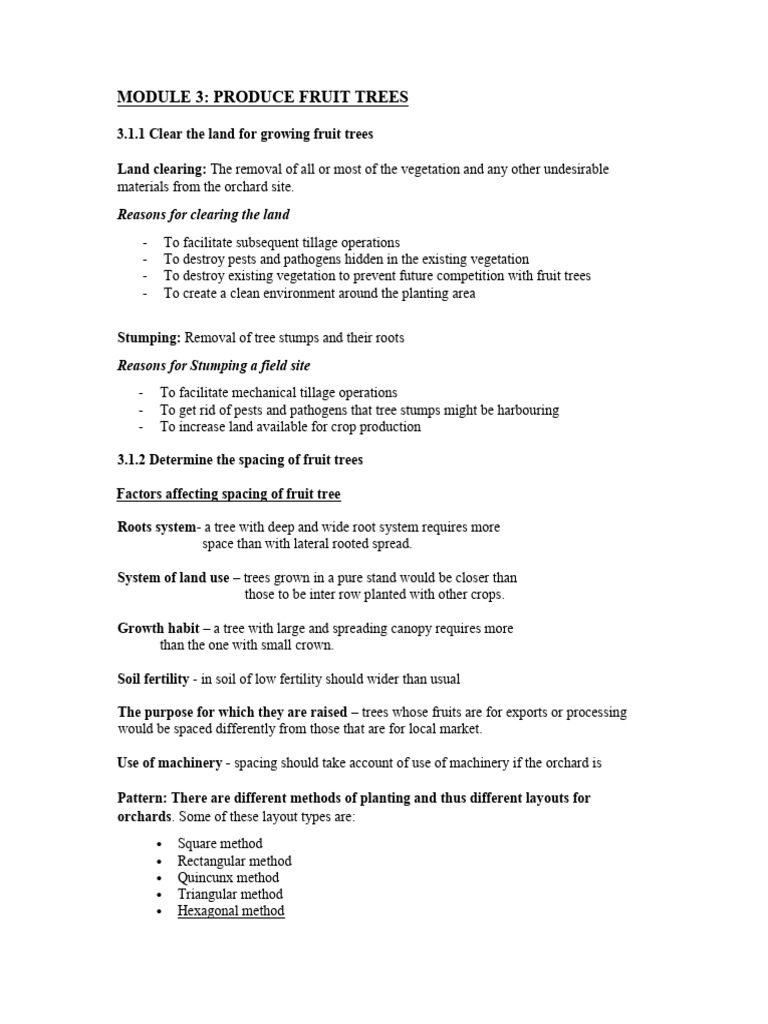 Horticulture Module 3 Notes | PDF | Grafting | Irrigation