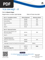 Tcs Nqt 2025 Cut Off Details Pdf