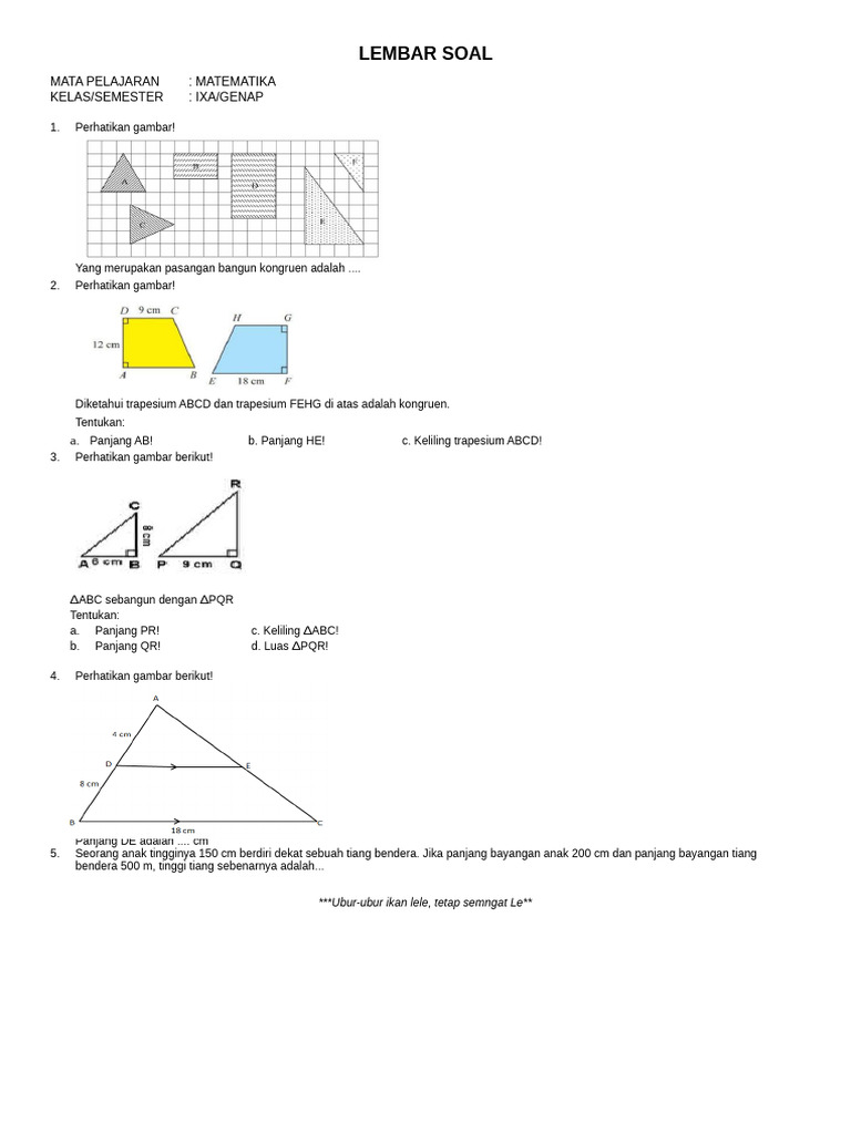 Mid Semester 2 Tahun 2025 SMP 1 Fix | PDF