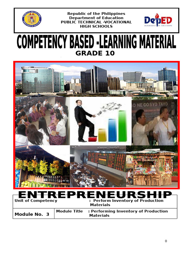 2nd Quarter Module 1 in ENTREP 10 | PDF | Inventory | Goods