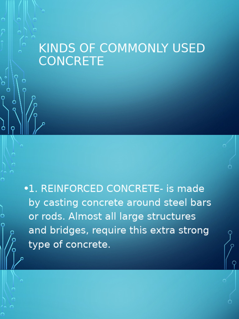 Types of Concrete and Mixing Guide | PDF