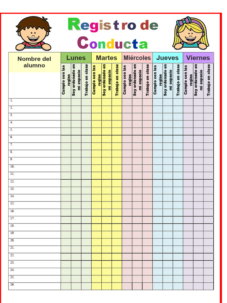 Registro de Conducta Escolar | PDF